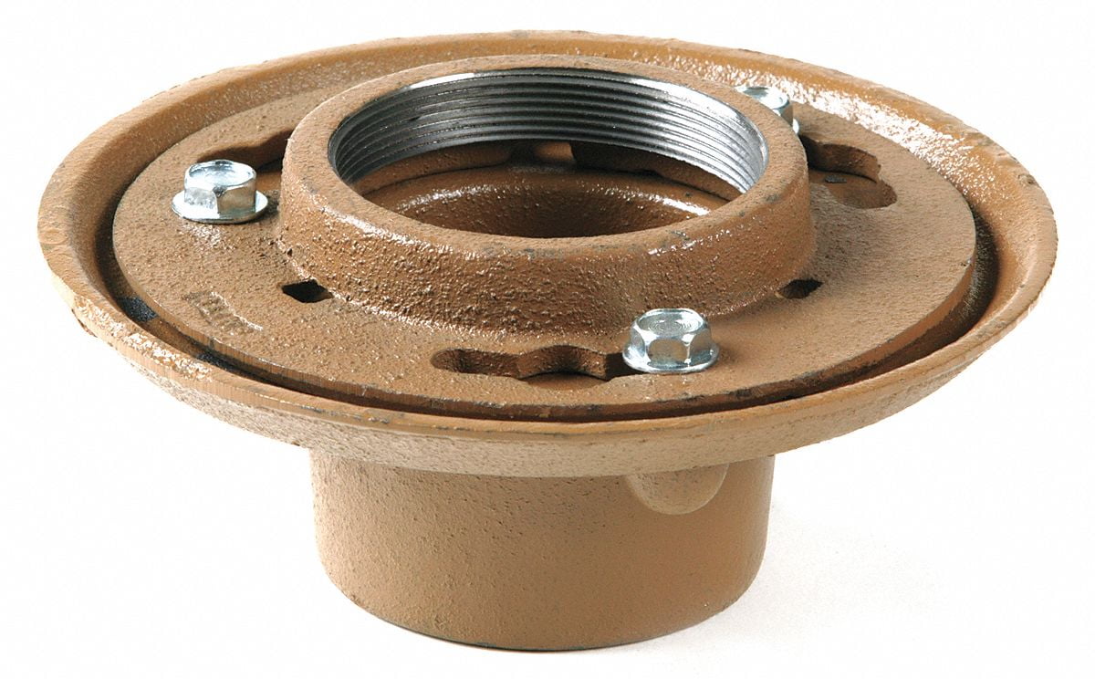 Jay R. Smith Manufacturing Floor Drain Body,2In Pipe,9In Dia 2005Y02BA ...