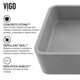 VIGO Concreto Stone 20 in. Rectangular Vessel Bathroom Sink in Gray ...