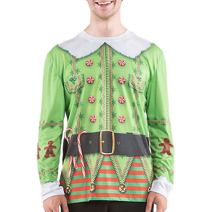Men's Ugly Christmas Elf Sweater - Walmart.com