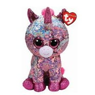 TY Beanie Boos - SUNSET the Unicorn (Glitter Eyes) (Plastic Key Clip ...