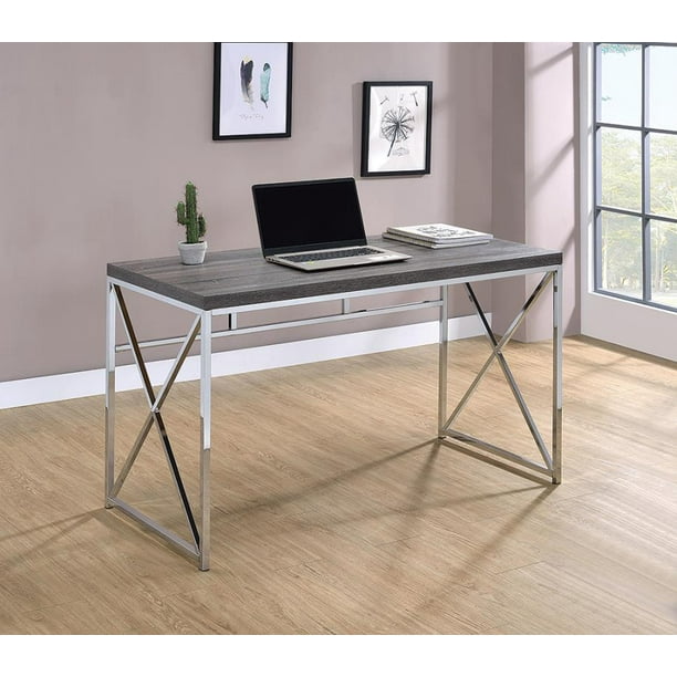 Transitional Weathered Grey Writing Desk - Walmart.com - Walmart.com