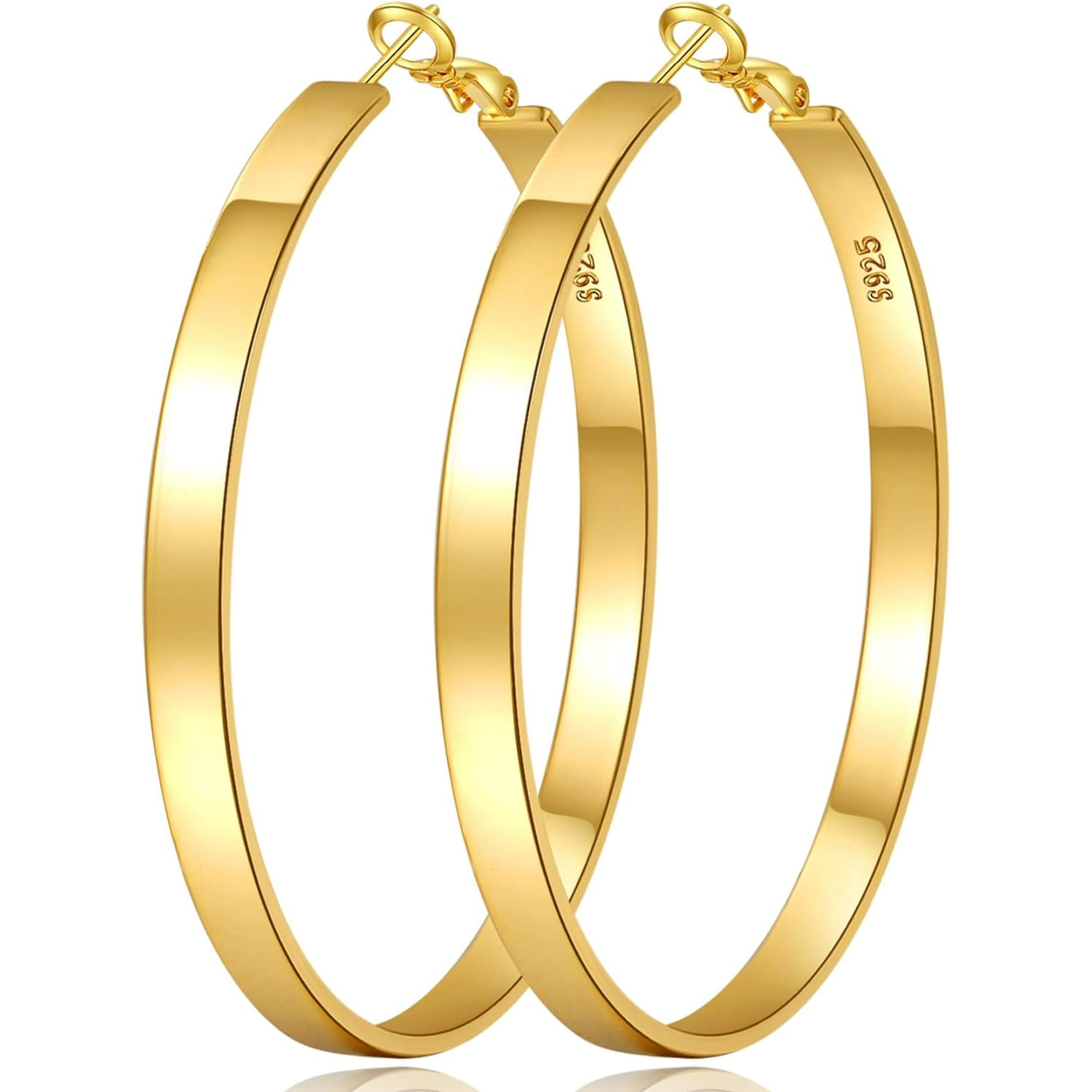 Click here for Hahdaxia Large Gold Hoop Earrings For Women 14k Re... prices