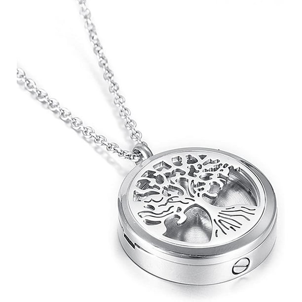 Cremation Locket Necklace for Ashes of Loved One Carry Photo Glass ...
