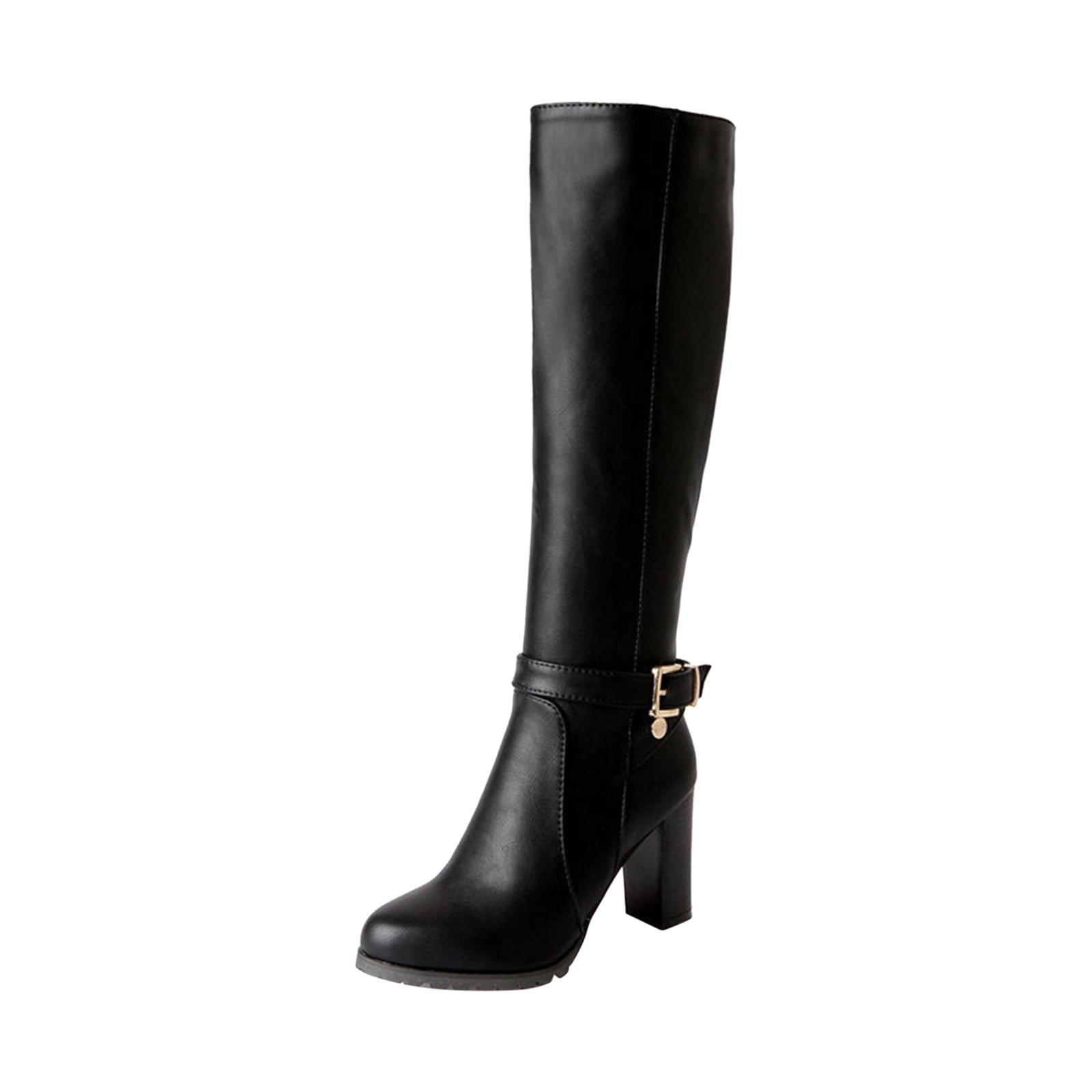 Click here for Jsaierl Womens Classic Chunky Knee High Boots Shoe... prices