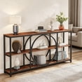 Console Table 70.9 Inch Sofa Table with 3 Tier Storage Shelves Narrow ...