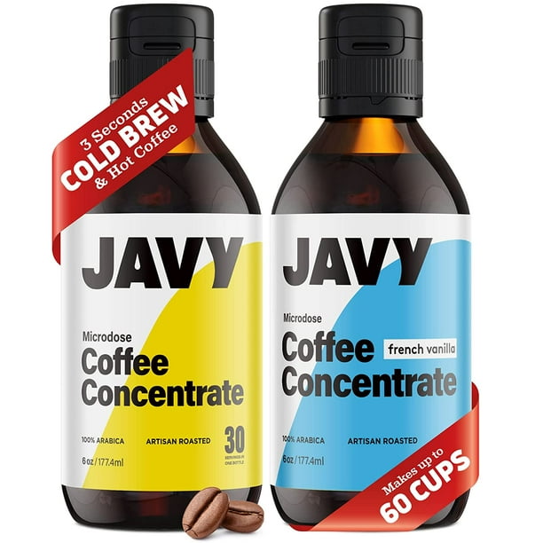 Javy Coffee Concentrate Bundle, Makes 60 Cups with 2 Flavors Original ...