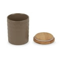 Dii Kitchen Accessories 3 Piece Ceramic Canister Set Mushroom And Vine Matte Finish