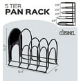 Cuisinel 5-Tier Rack Pan Organizer, Space Saving Kitchen Storage for ...