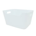 (12 pack) Mainstays Large Easy Access Plastic Storage Bin, Arctic White ...
