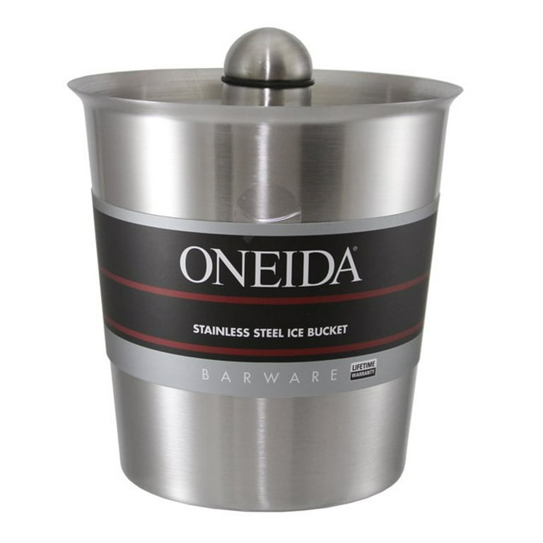 Oneida Stainless Steel Insulated Ice Bucket Oneida 2.3QT Double