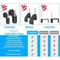 Black Cable Clips Nail in Cable Clip 100 Pcs 8mm Flat Black Ethernet ...