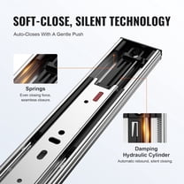 10-Pack 22" Soft-Close Side Mount Drawer Slides, Heavy Duty Full ...