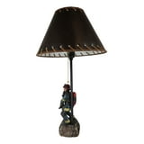 American Hero Fire Fighters Fireman In Full Gear And Axe Table Lamp ...