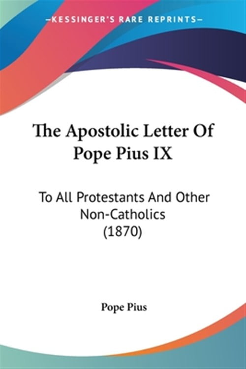 Pre-Owned Apostolic Letter Of Pope Pius Ix - Walmart.com