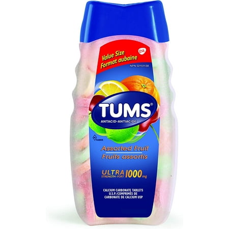 Tums Ultra Strength Antacid for Heartburn Relief, Assorted Fruit, 160 ...