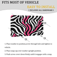 ADECORIVY Zebra Print Pink License Plate, Aluminum Decorative Novelty ...