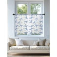 Blue Bow Sheer Curtains 45 Inch Long 1 Panel Watercolor Bow Retro Cute ...