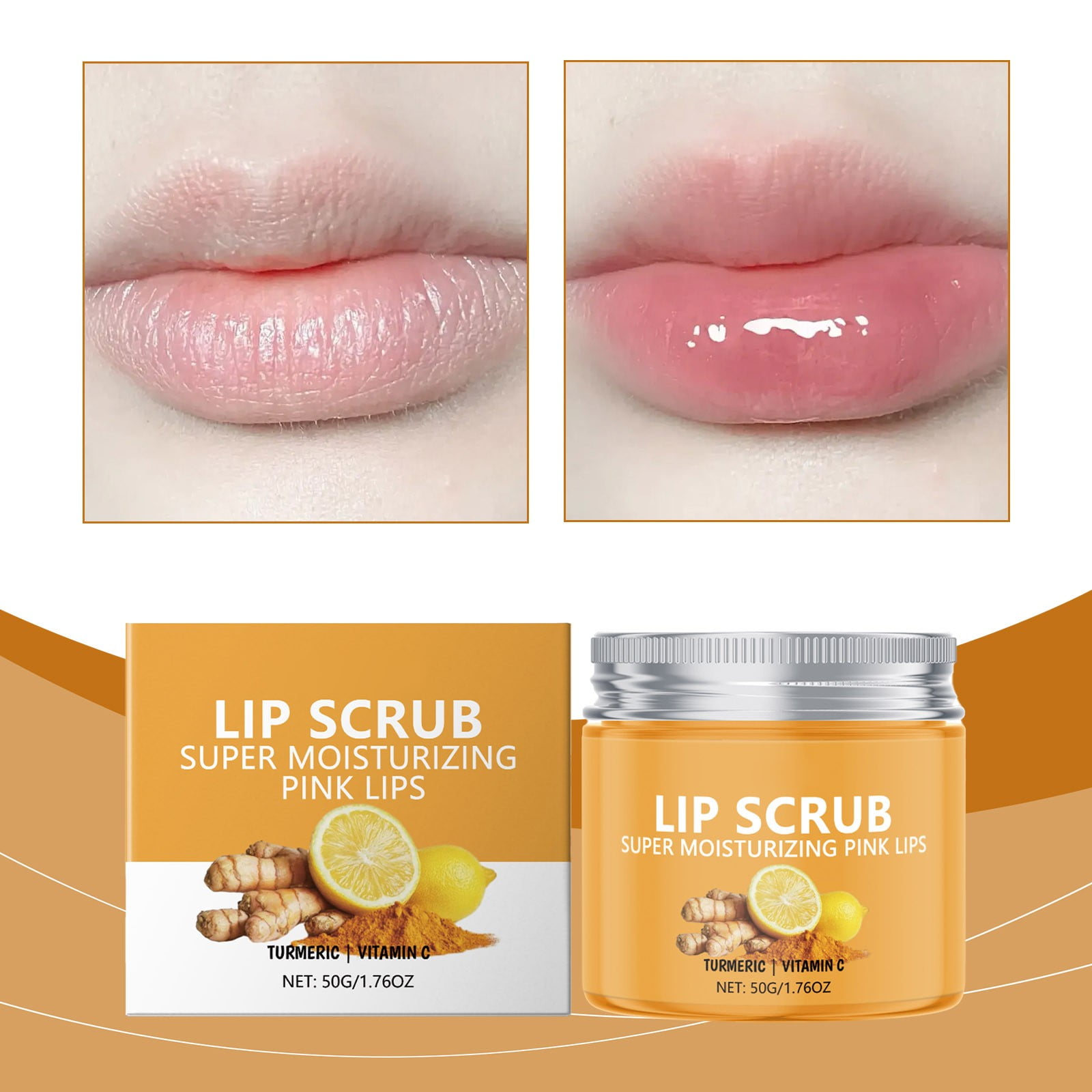 Crema hidratante exfoliante de labios con cúrcuma 50 g - Ilumina el ...