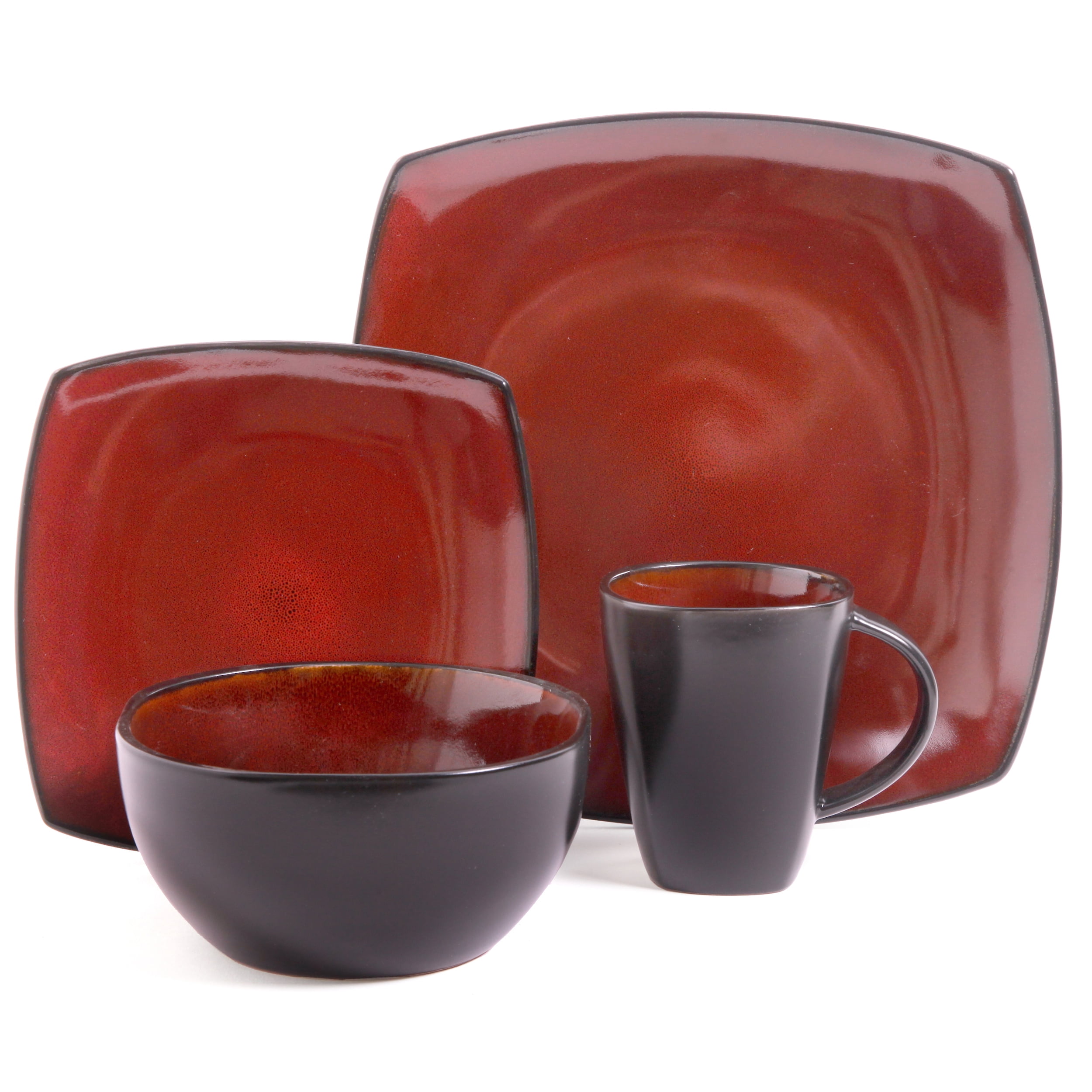 Better Homes & Gardens Tuscan Red Dinnerware Set, 16 Piece – BrickSeek