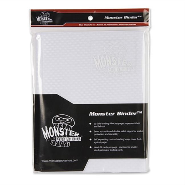 Monster Binders 4PHWHTWHT Binder 4 Pocket Monster Holofoil - White ...