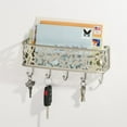 mDesign Metal Wall Mount Entryway Storage, Mail Sorter Basket - Satin ...