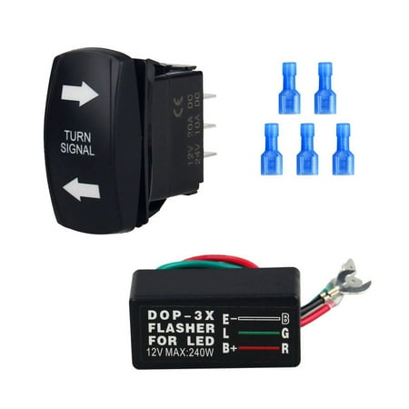 facefd Turn Signal Rocker Switch Kit 12V Vehicle Boat Controller RV ...