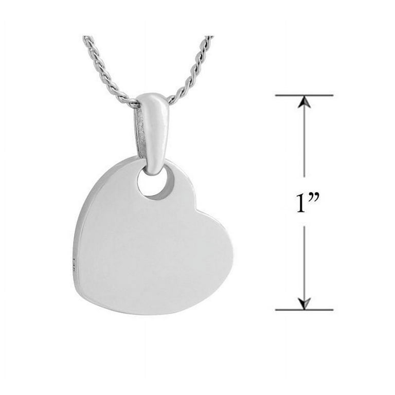 Simply Love White Heart 14KT Cremation Jewelry Urn In The Light Urns