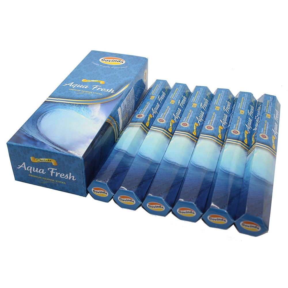 Govinda® Incense - Aqua Fresh - 120 Incense Sticks, Premium Incense ...