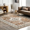 nuLOOM Vanesa Transitional Medallion Fringe Area Rug, 8' x 10', Rust ...
