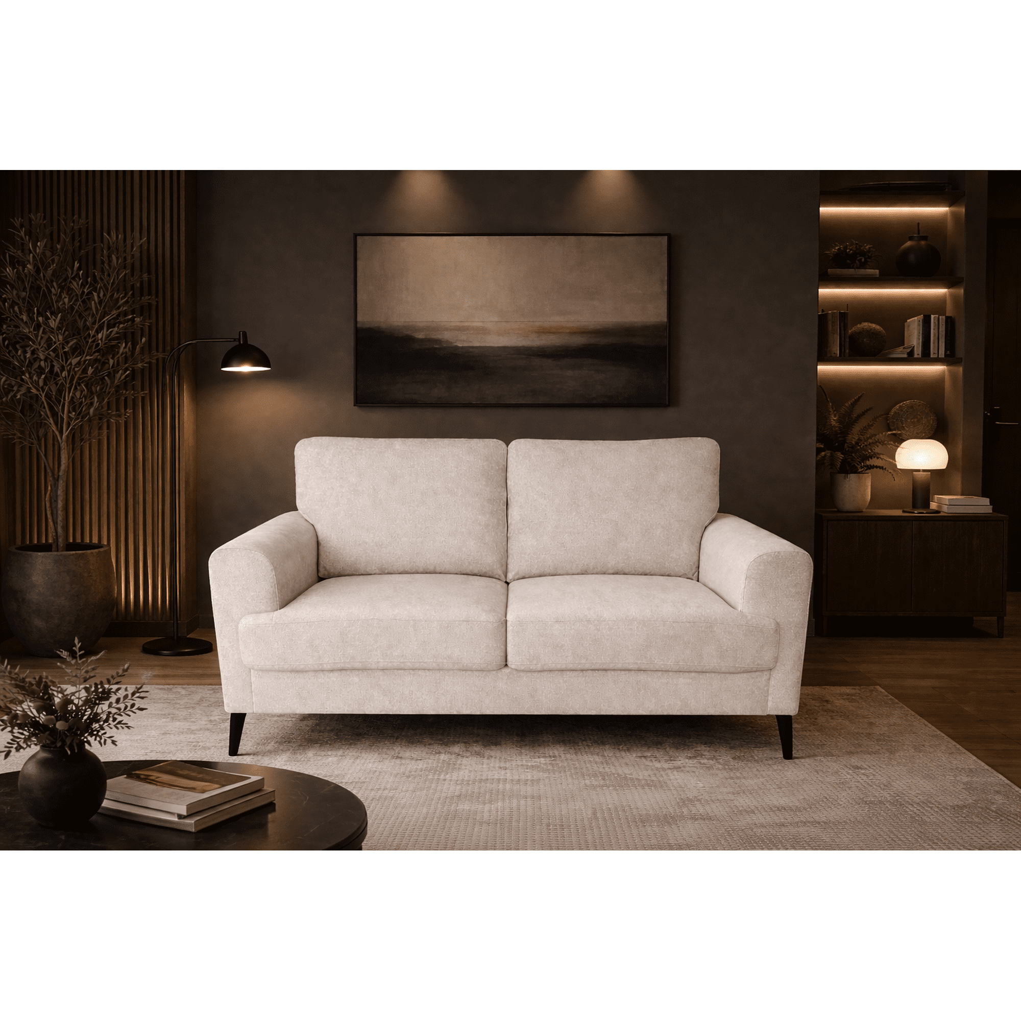 Click here for K-Living Fabric Loveseat In Beige Color prices