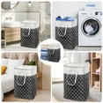 IsEasy 75L Waterproof Collapsible Laundry Hamper with Handles, Foldable ...
