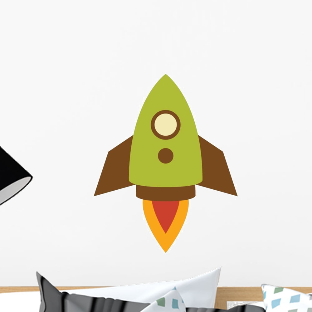 Cute Little Rocket Wall Decal Sticker by Wallmonkeys Vinyl Peel & Stick ...