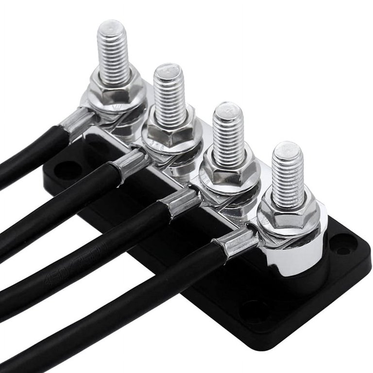 RED WOLF 150A Bus Bar - 12V/48V Power Distribution Block With Cover (4 ...