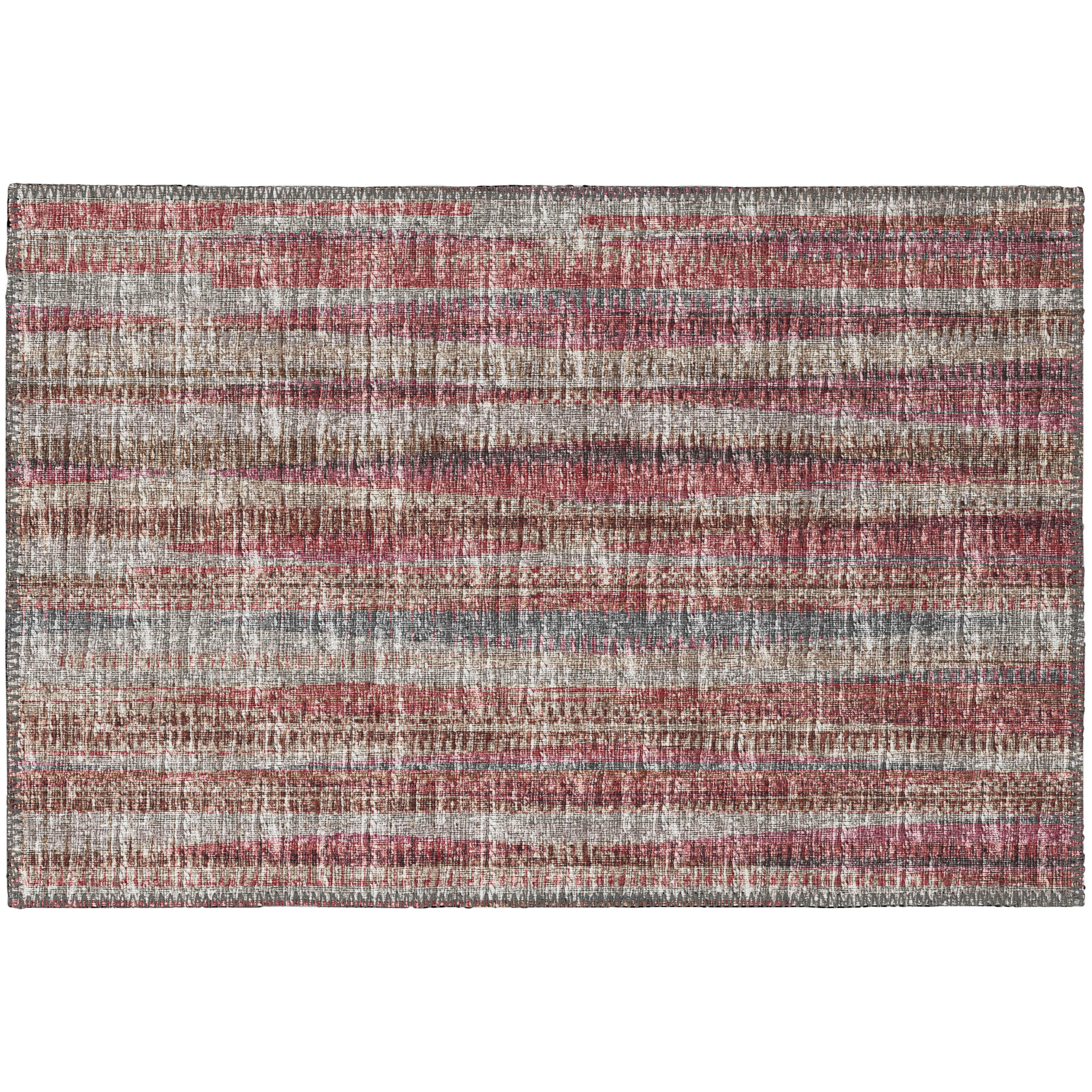 Waverly Indoor/Outdoor Pink Geometric 1'8" x 2'6" Non-Skid Accent Rug ...