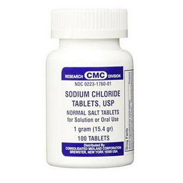 Welmate Sodium Chloride 1gm Normal Salt Tablets, 300 Count, OTC Pills ...
