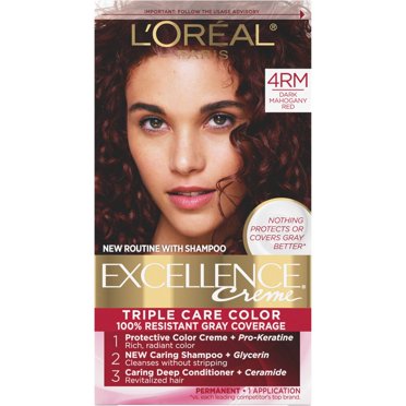 L'Oreal Excellence Creme Triple Protection Hair Color, Light Reddish ...