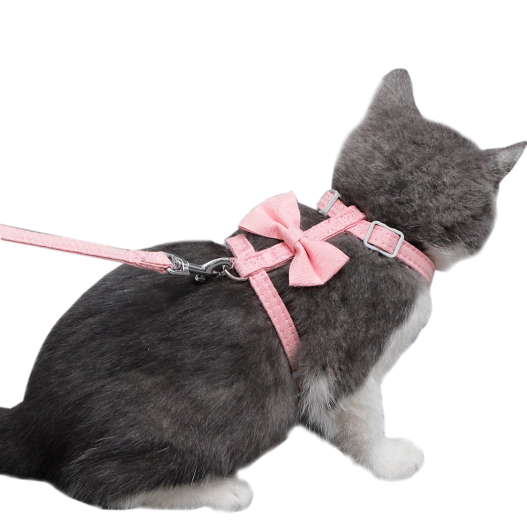 Click here for Nobrand Cat Leash Solid Color Bowknot Escape Proof... prices