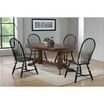 Sunset Trading 7-Piece 78" Rectangular Mid-Century Wood Dining Set in ...