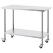Costway 30'' x 48'' Stainless Steel Prep Storage Utility Shelf ...