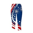 4th of July Capri Leggings for Women American Flag High Waisted Capris ...