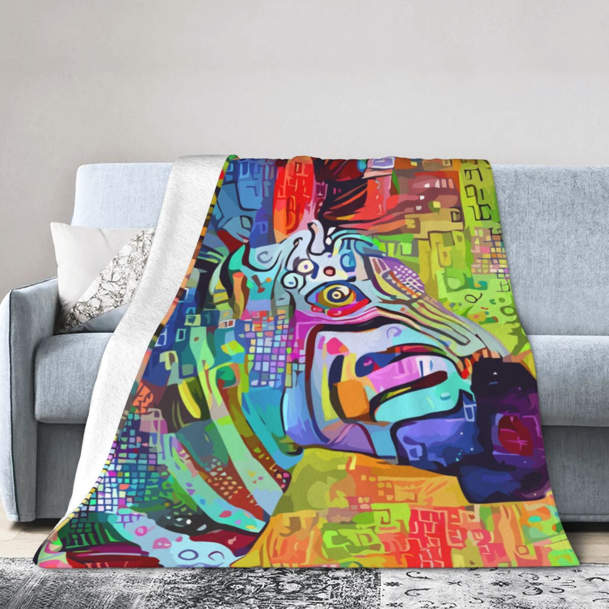 Anti-Pilling Flannel Bed Throw Blankets Zebra Animal Impressionism ...
