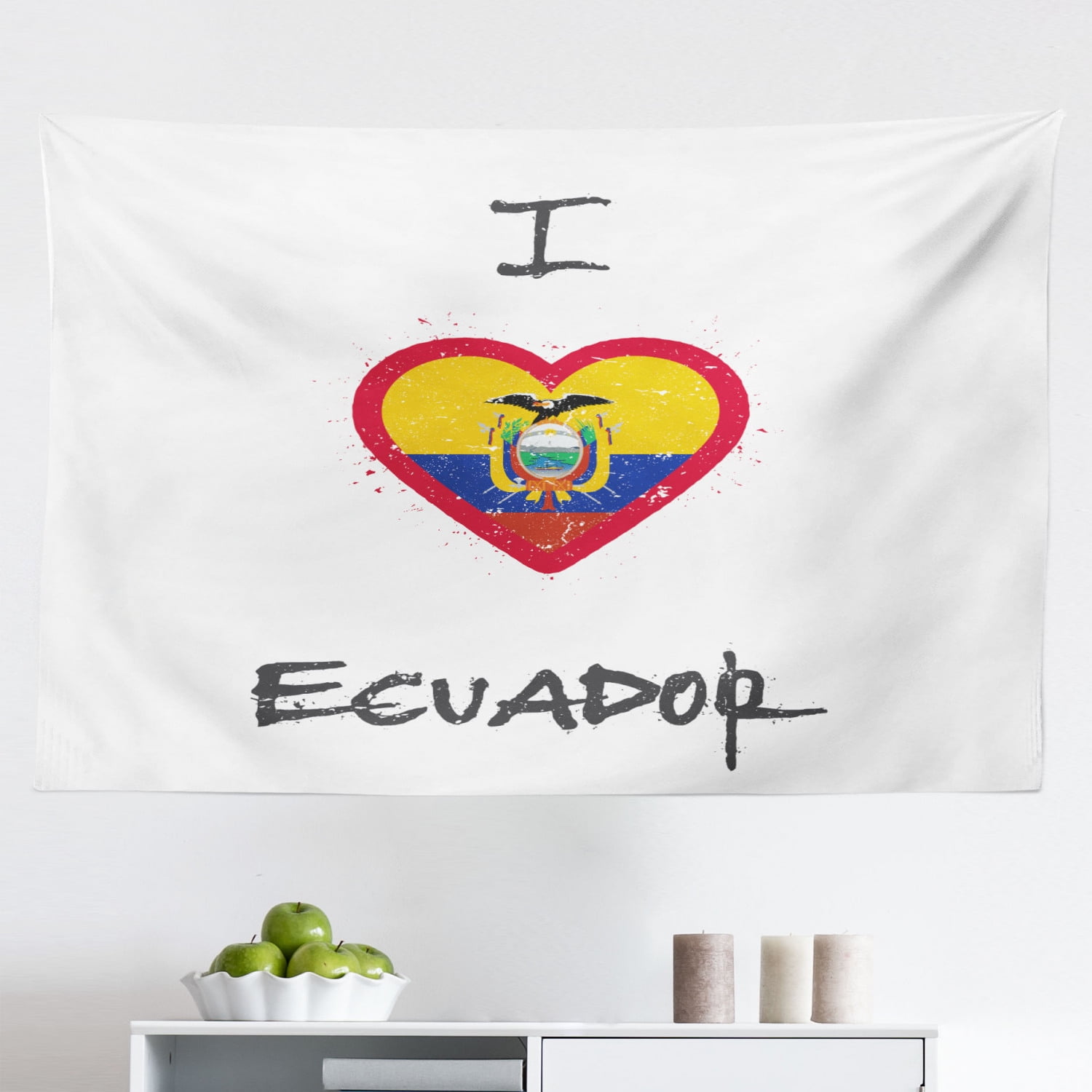 Ecuador Tapestry, Colored Cities High Detailed Isometric Map of ...