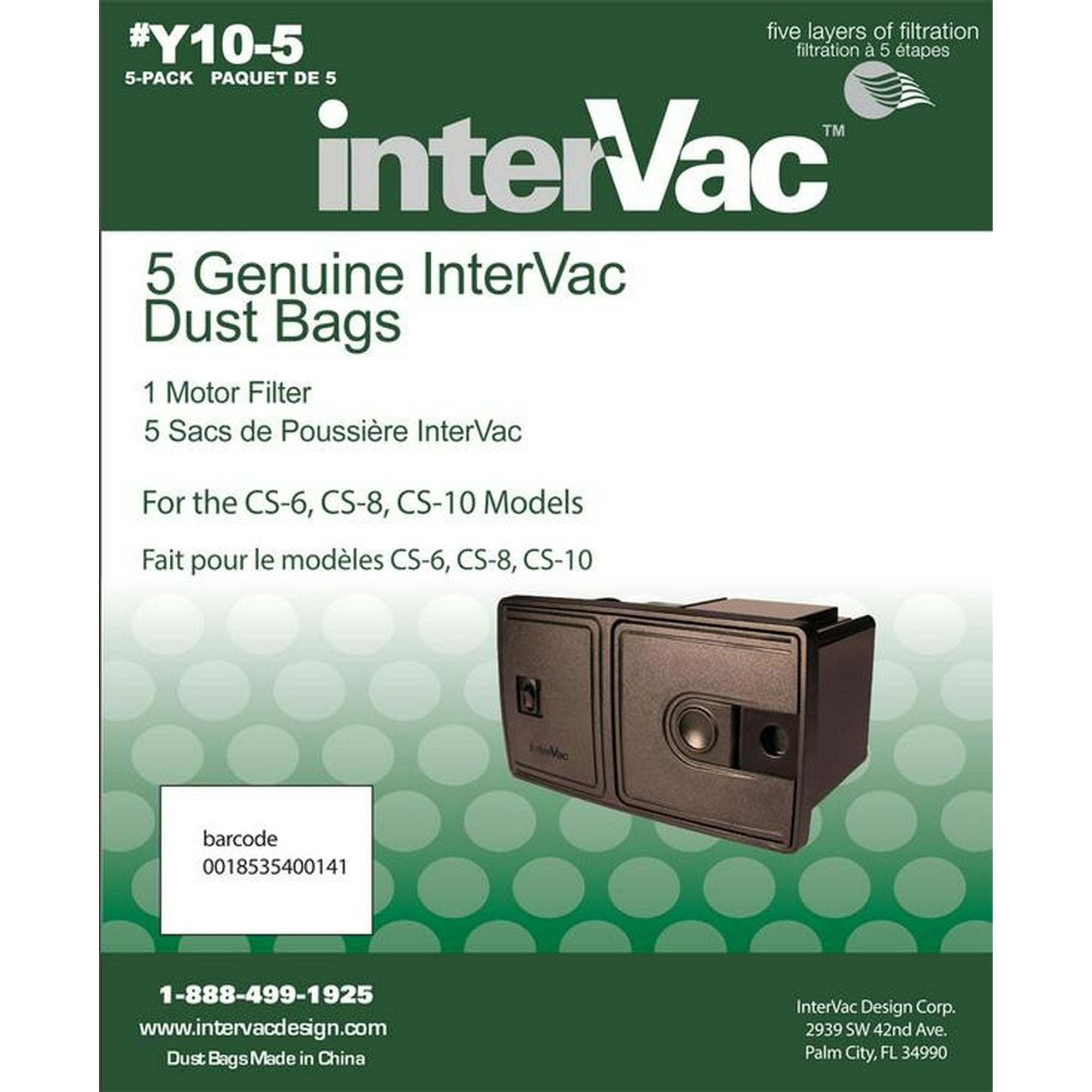 Click here for Intervac Design Vacuum Cleaner Bag Y10-5 Disposabl... prices