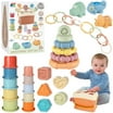 Fisher-Price Tissue Fun Activity Cube Baby Sensory Crinkle Toys for ...