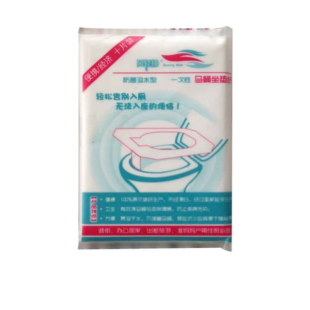 Ounissouiy Pack of 10 Toilet Paper Single-use Pocket Pulp Covers Seat ...