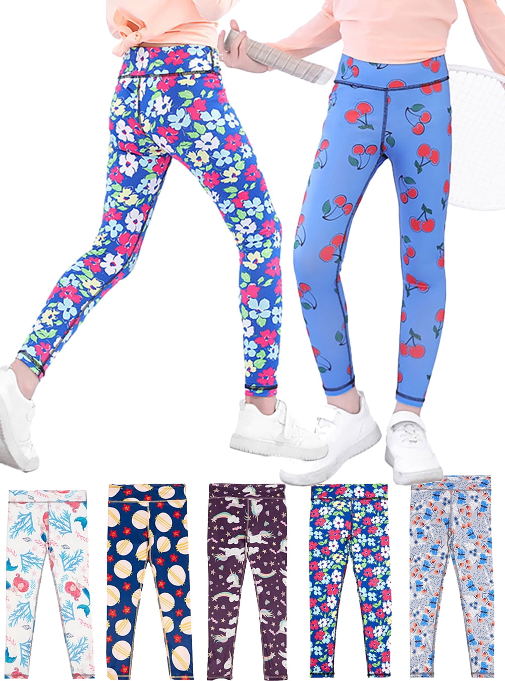 Toddler Girls Active Leggings Footless Trousers Dance Yoga Leggings ...