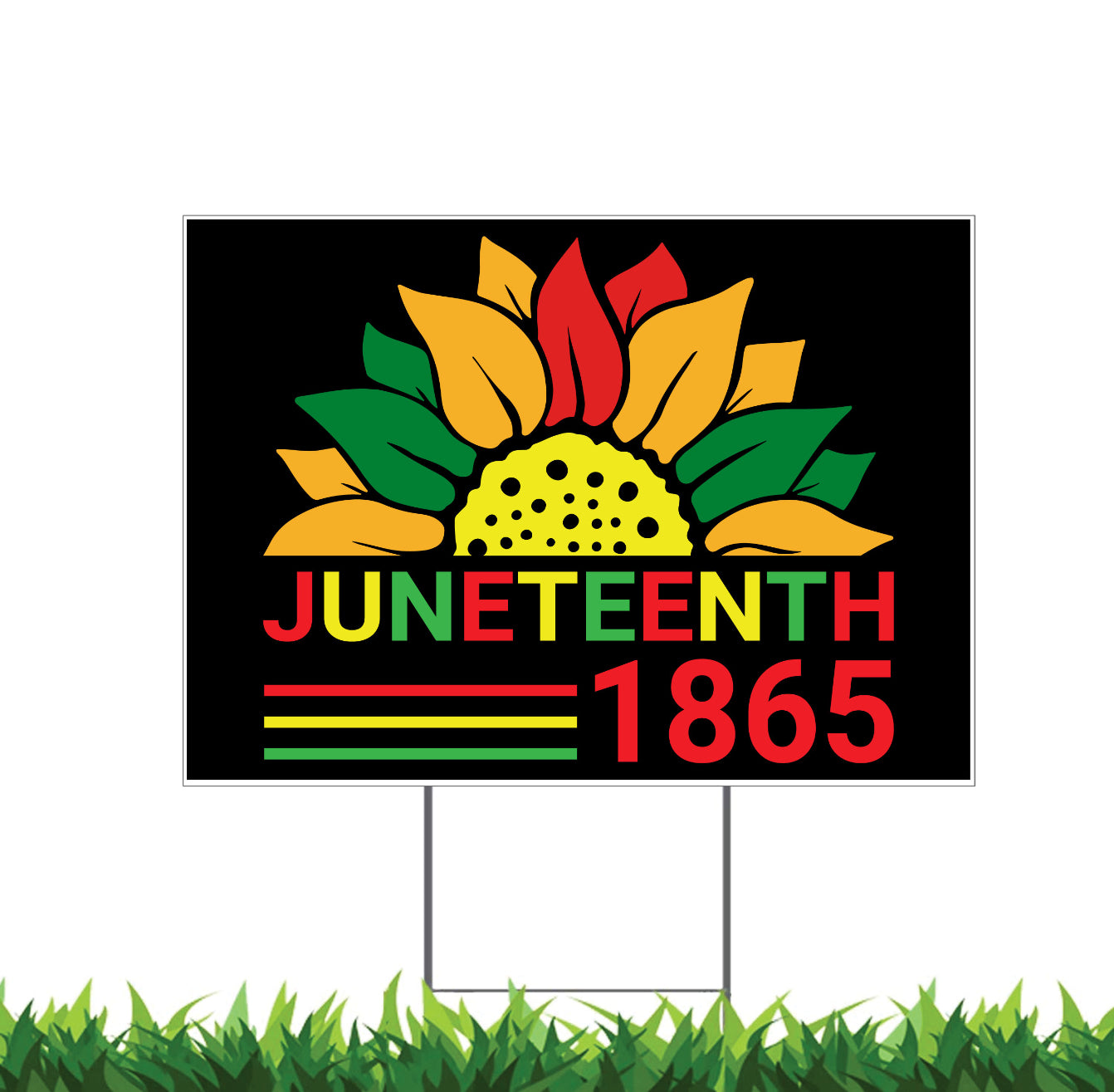 Juneteenth Yard Sign, 18x12, 24x18, 36x24, Double Sided, H-Stake ...