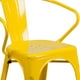 Flash Furniture Commercial Grade Yellow Metal Indoor-Outdoor Chair with ...