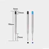 Black Ink Refill Pack of 10, Replaceable Ballpoint Pen Refills, Medium ...