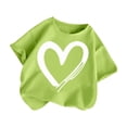 AWZXDE Fashion Summer Girls Short Sleeve Loose Fit Casual Tees With ...